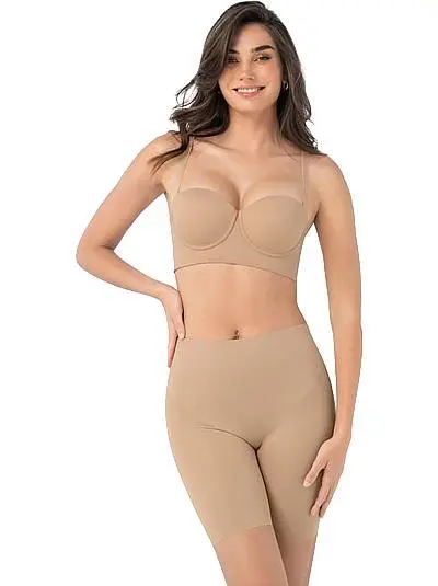 Victoria's Secret Leonisa Shapewear Seamless Backless Moderate Shaper Short - Beige