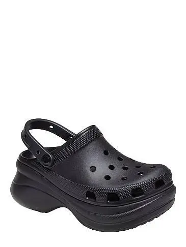 Pink Crocs Classic Bae Platform Clog - Black