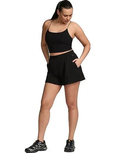 Victoria's Secret Vsx Featherweight Knit Rib Short - Black