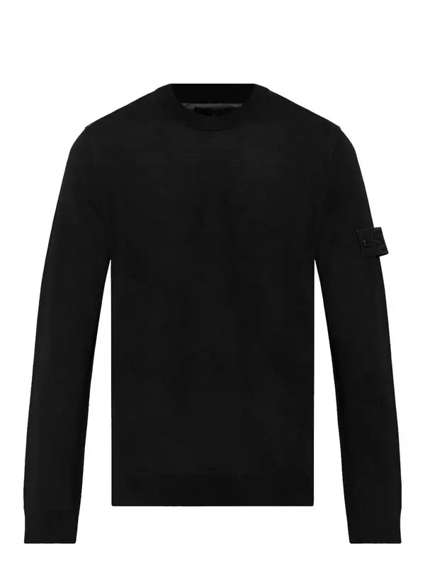 Stone Island Compass-motif Jumper - Black