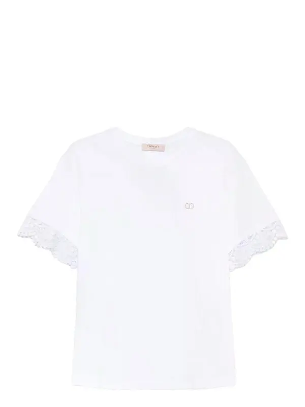 TWINSET Lace-detail T-shirt - White
