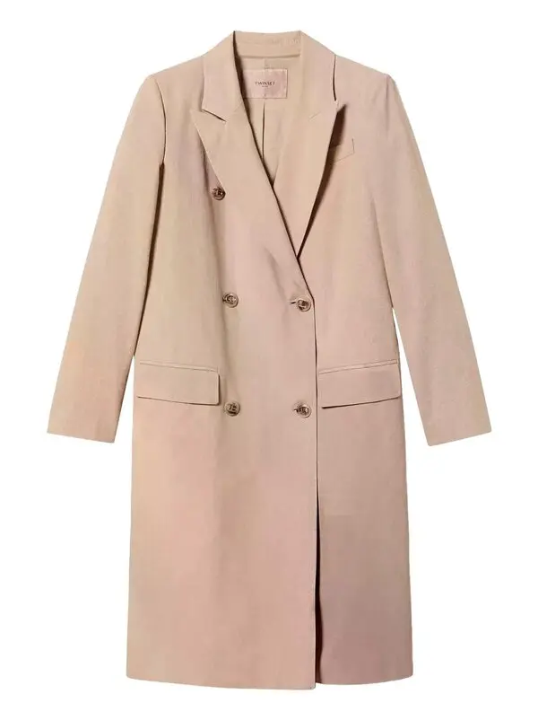 TWINSET Double-breasted Trench Coat - Neutrals