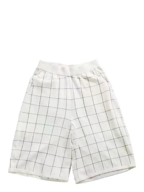Frenckenberger Cashmere Check Shorts - White