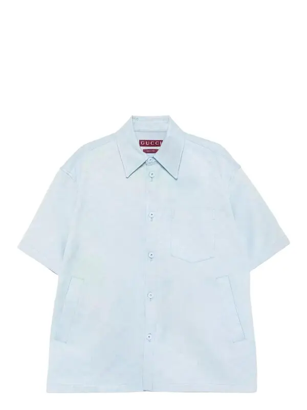 Gucci Gg Cotton Shirt - Blue