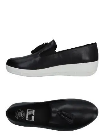 Fitflop Leather Loafers - Black