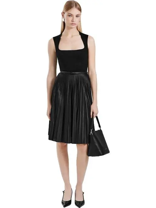 Rudsak Jane Pleated Midi Skirt - Black