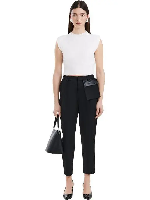 Rudsak Tailored Trousers With Zip-off Pocket - Black