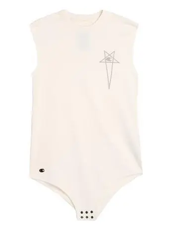 Rick Owens French Terry Bodysuit - Off White