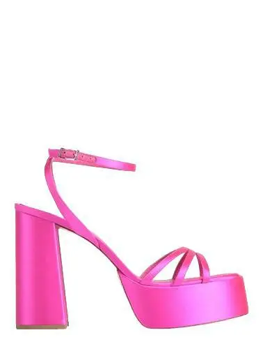 SERGIO LEVANTESI Textile Fibers Platform Sandals - Fuchsia