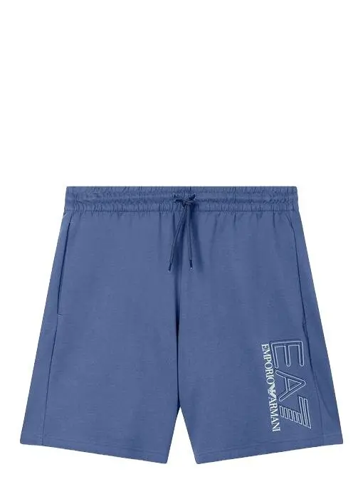 EA7 Pure Cotton Visibility Shorts - Blue