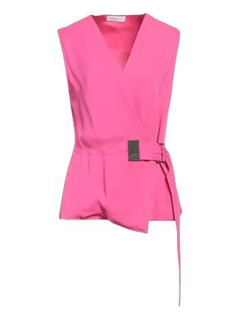 Fabiana Filippi Top Size Viscose, Ecobrass - Fuchsia
