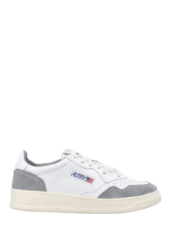 AUTRY Medalist Leather Low-top Sneakers - White/grey
