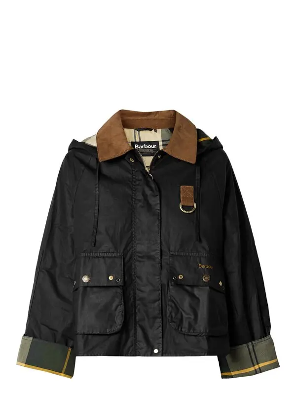 Barbour Erma Hooded Waxed-cotton Jacket - Black