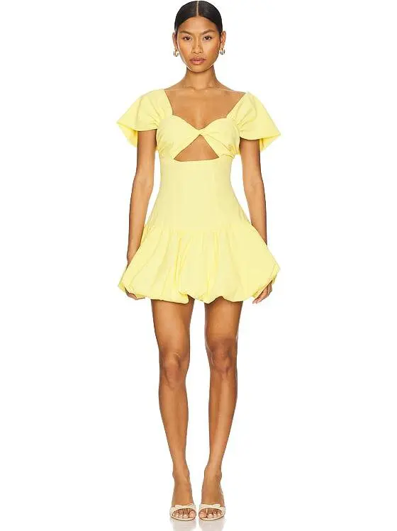 MORE TO COME Adda Mini Dress - Baby Yellow