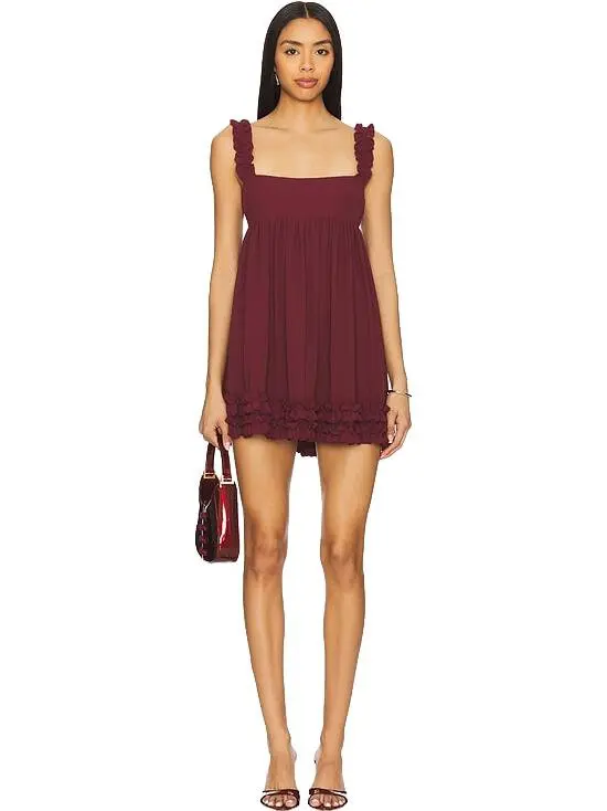 Majorelle Chandra Mini Dress - Oxblood