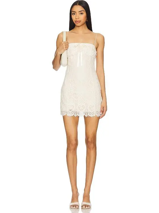 For Love & Lemons Claire Mini Dress - Cream