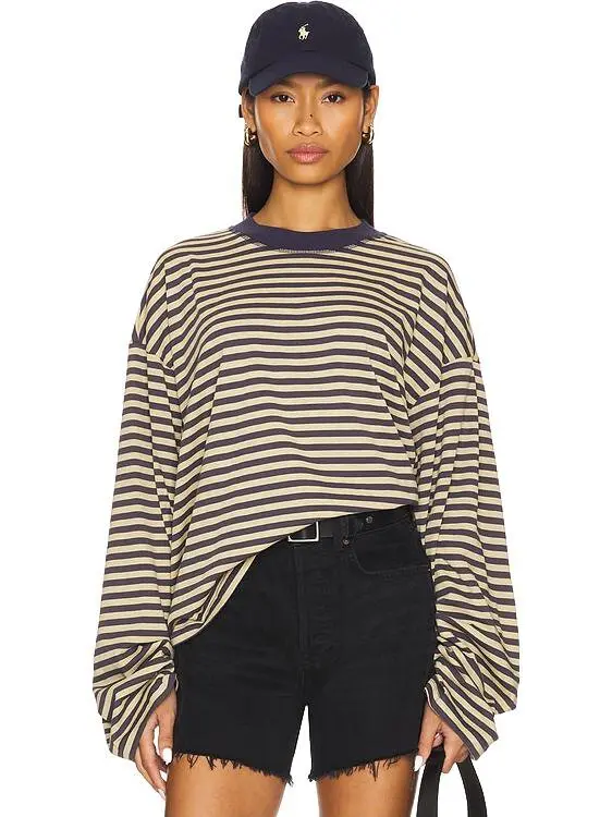 Lioness Bloom Top - Beige Stripe