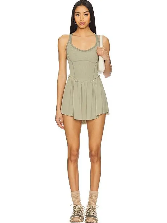 Free People X Smockin Hot Mini Dress - Army