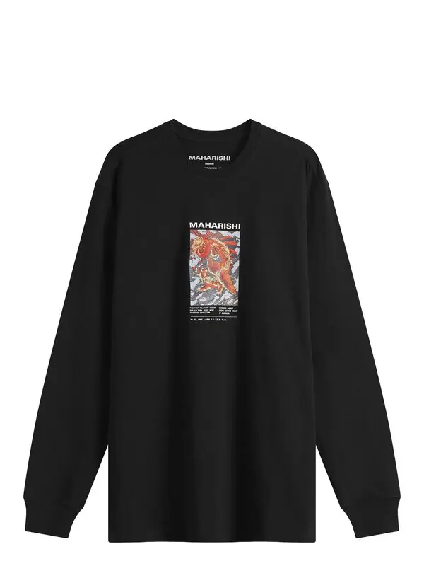MAHARISHI Tiger Dragon Miltype Long Sleeve T-shirt - Black