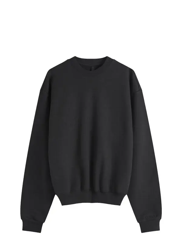 SKIMS Cotton Fleece Classic Crew Sweatshirt - Onyx