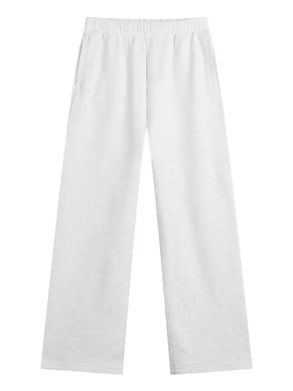 SKIMS Cotton Fleece Classic Straight Leg Pant - Light Heather Grey