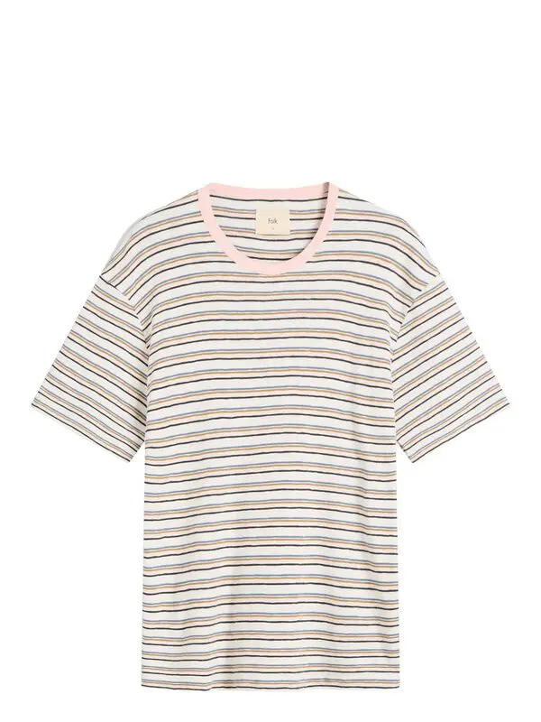 Folk Multistripe T-shirt - Ecru Mix