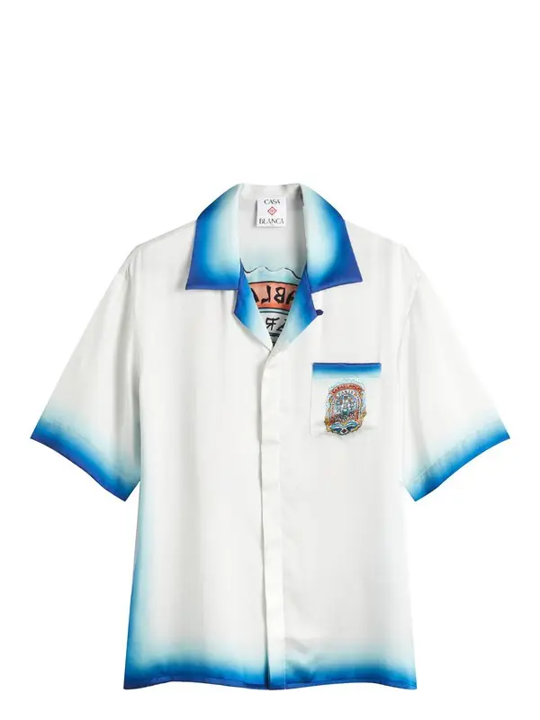Casablanca Casa Way Skate Vacation Shirt - White/blue
