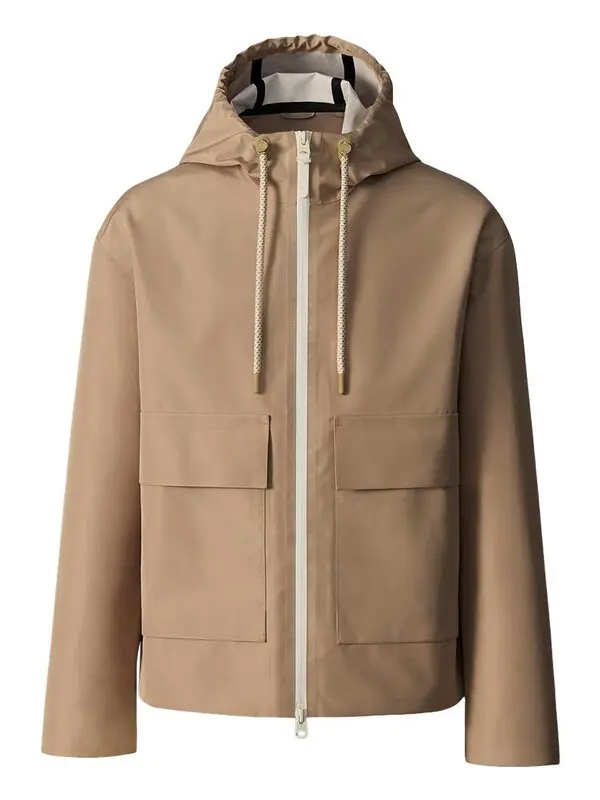 Mackage Eric-z Hooded Rain Jacket - Light Camel-cream