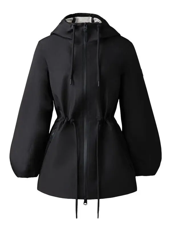 Mackage Hooded Rain Jacket - Black-trench