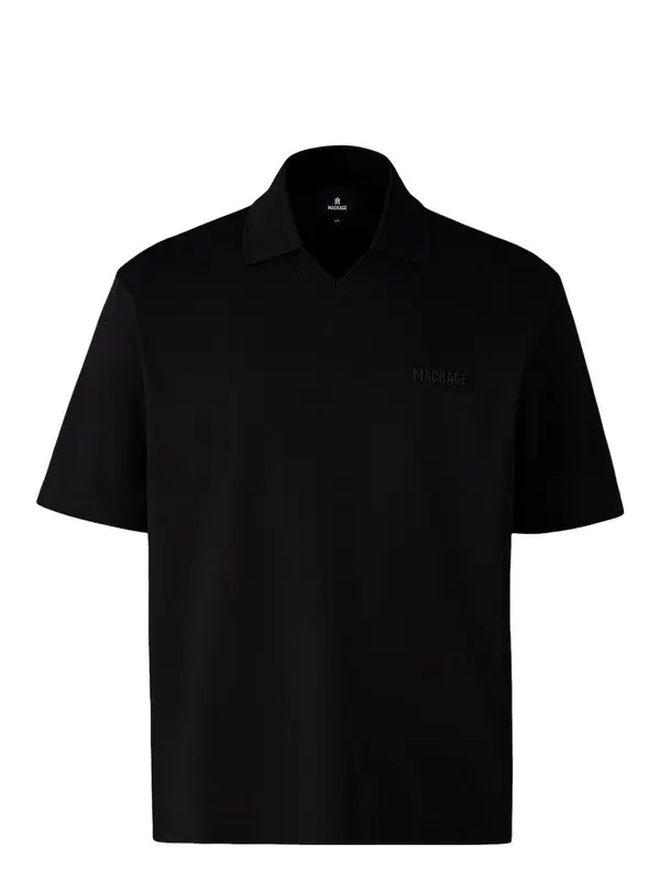Mackage Marco Organic Cotton Polo - Black