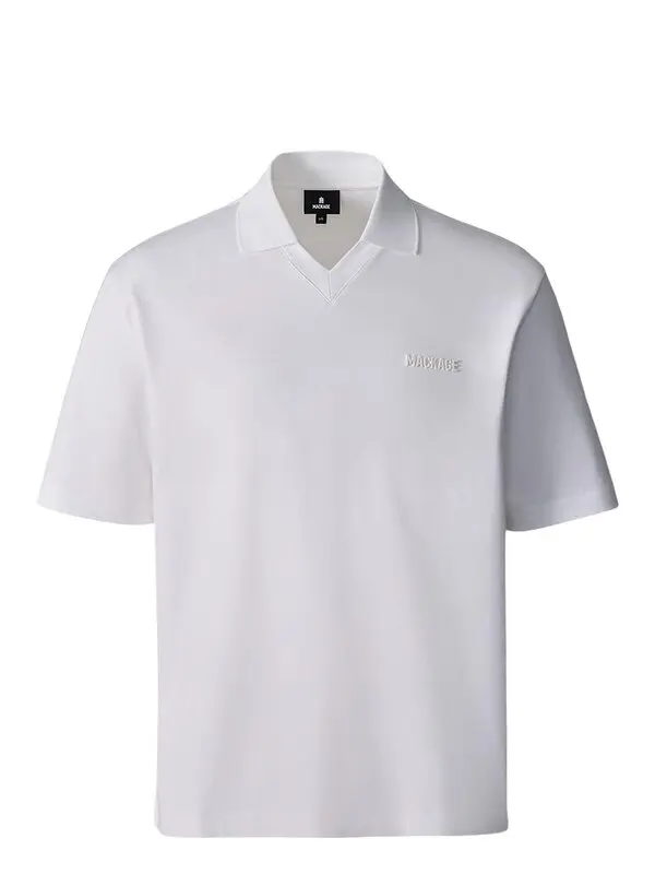 Mackage Marco Organic Cotton Polo - White