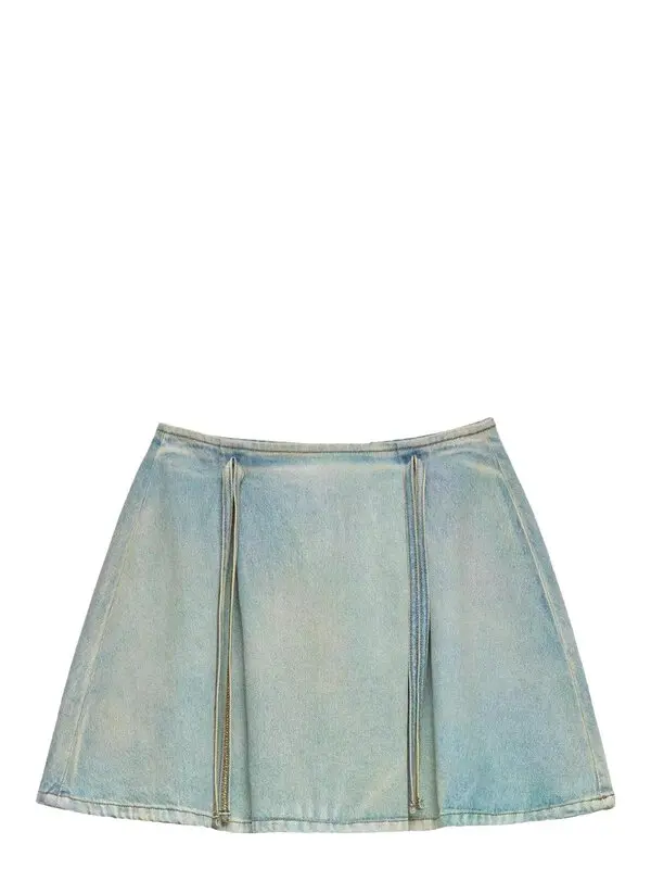 MSGM Denim High-waisted Skirt - Blue
