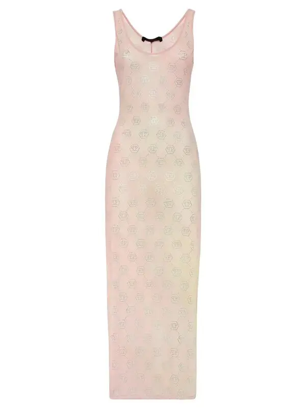 Philipp Plein Monogram Midi Dress - Pink