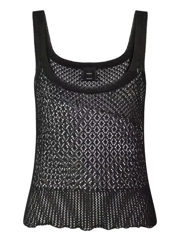 Pinko Perforated Top - Black