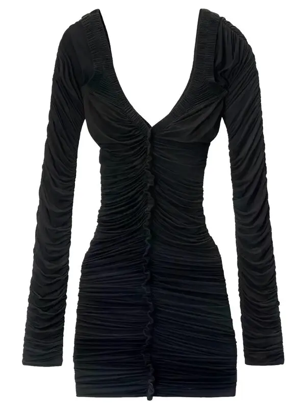 Alexander Wang Ruched Mini Dress - Black