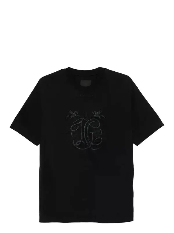 Givenchy Cotton Hg-embroidered T-shirt - Black