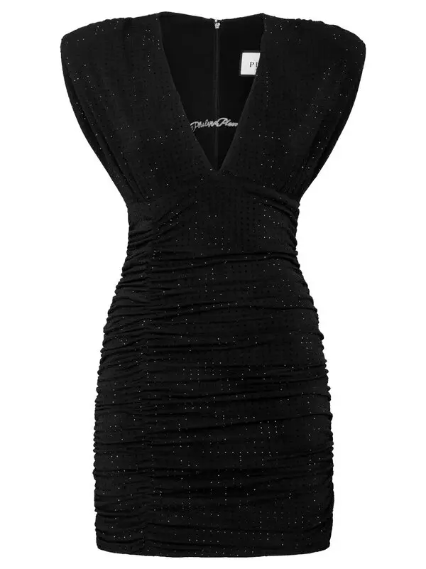 Philipp Plein Jersey Mini Dress - Black