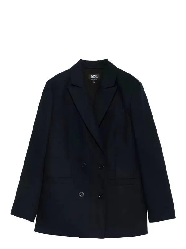 A.p.c. Lucy Double-breasted Blazer - Blue