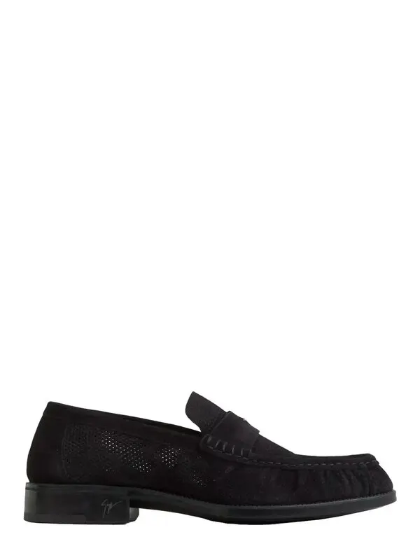 GIUSEPPE ZANOTTI Suede Loafers - Black