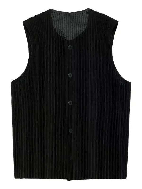 Issey Miyake Tailored Pleats 1 Vest - Black