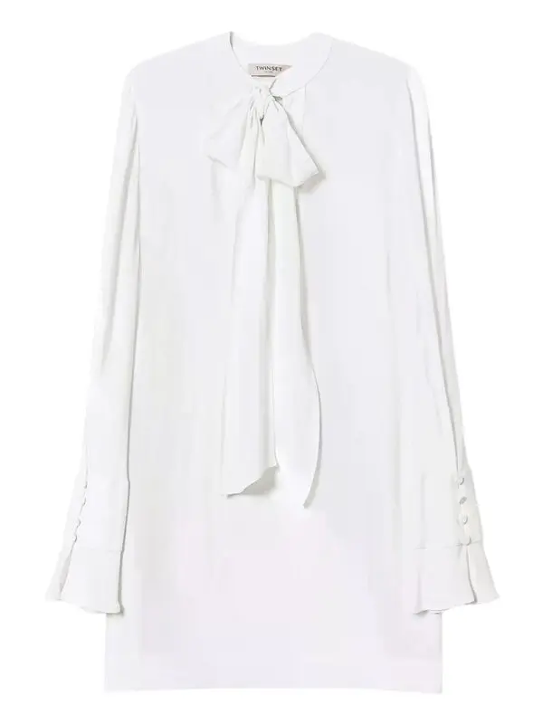 TWINSET Crêpe De Chine Blouse - White