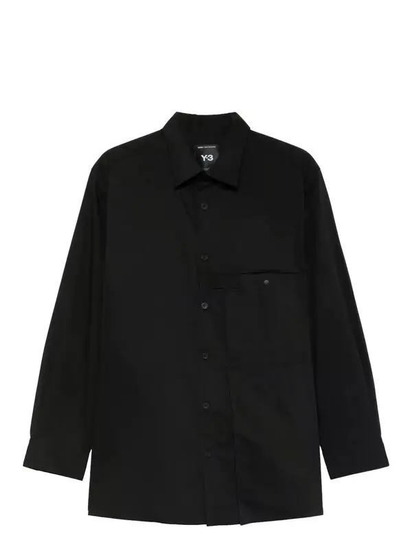 Y3 Pleated Pocket Shirt - Black