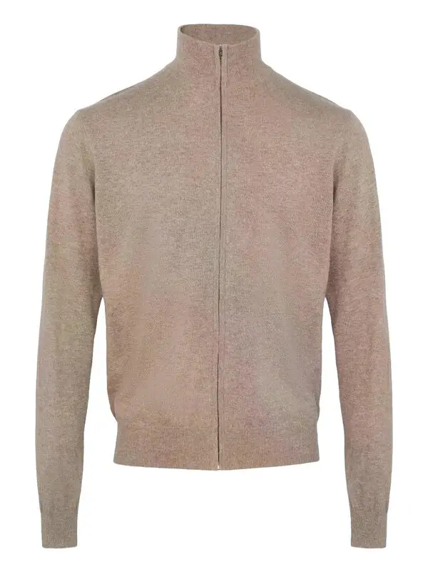 YVES SALOMON Zip-up Cardigan - Neutrals