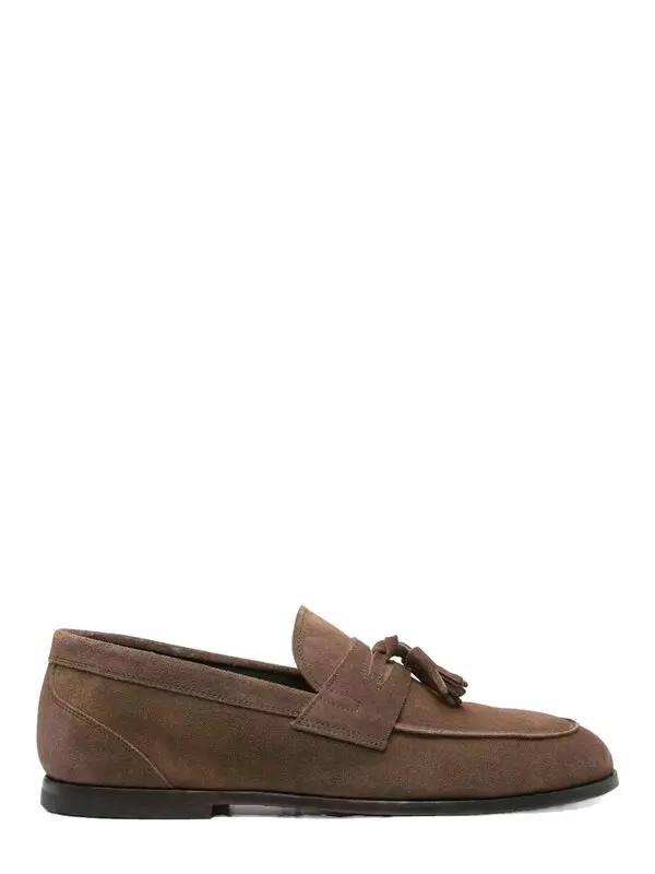 CENERE GB Suede Loafers - Brown