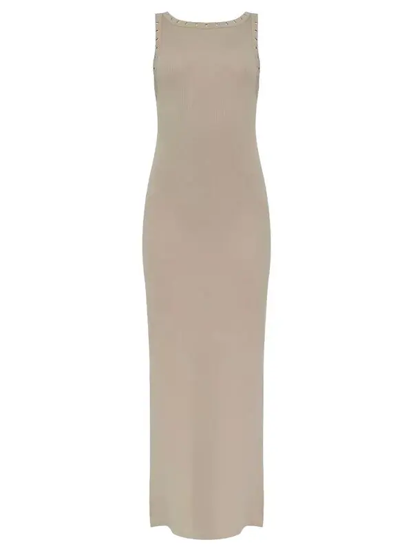 GESTUZ Briellegz Halterneck Dress - Neutrals
