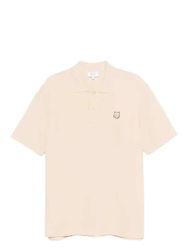 Maison Kitsuné Bold Fox Head-patch Polo Shirt - Neutrals