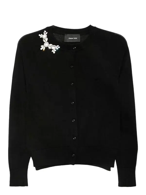 Simone Rocha Broken Necklace Cardigan - Black