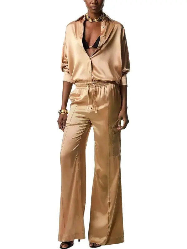 TOM FORD Satin Shirt - Neutrals