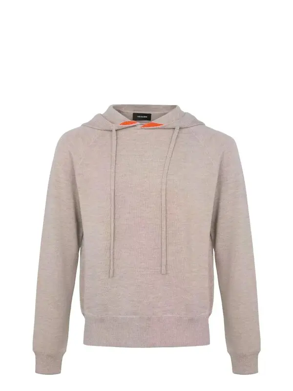 YVES SALOMON Knitted Hoodie - B3172 Beige