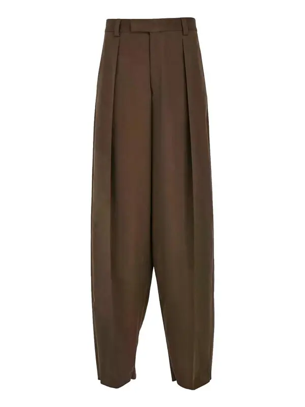 FERRAGAMO Pleated Trousers - Green
